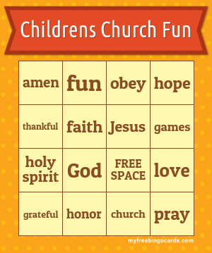 Print 100+ Childrens Church Fun Bingo Cards