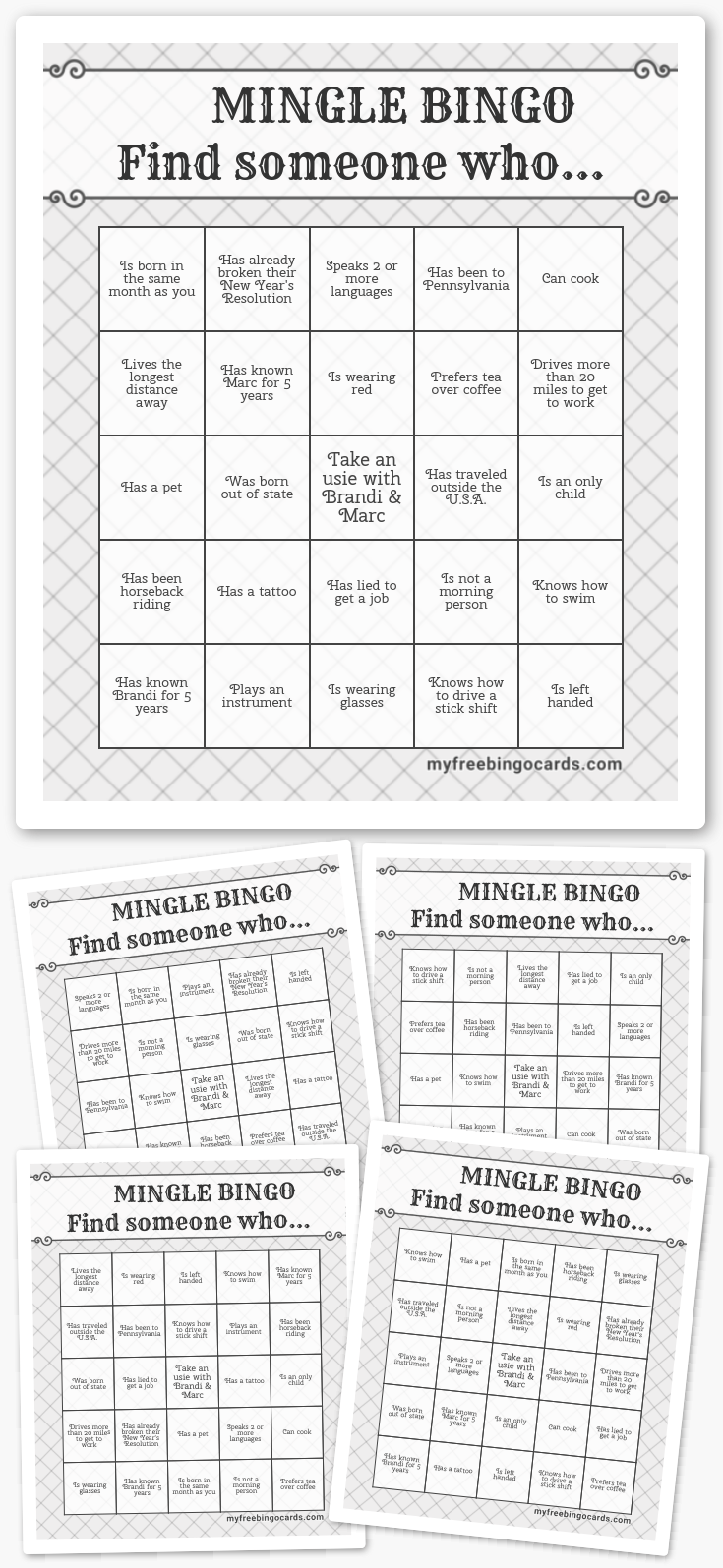Virtual MINGLE BINGO Find someone who...