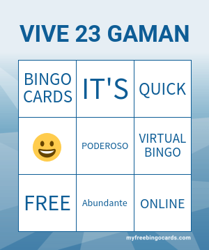 VIVE 23 GAMAN BINGO