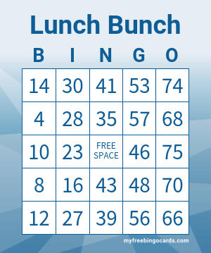 Lunch Bunch BINGO