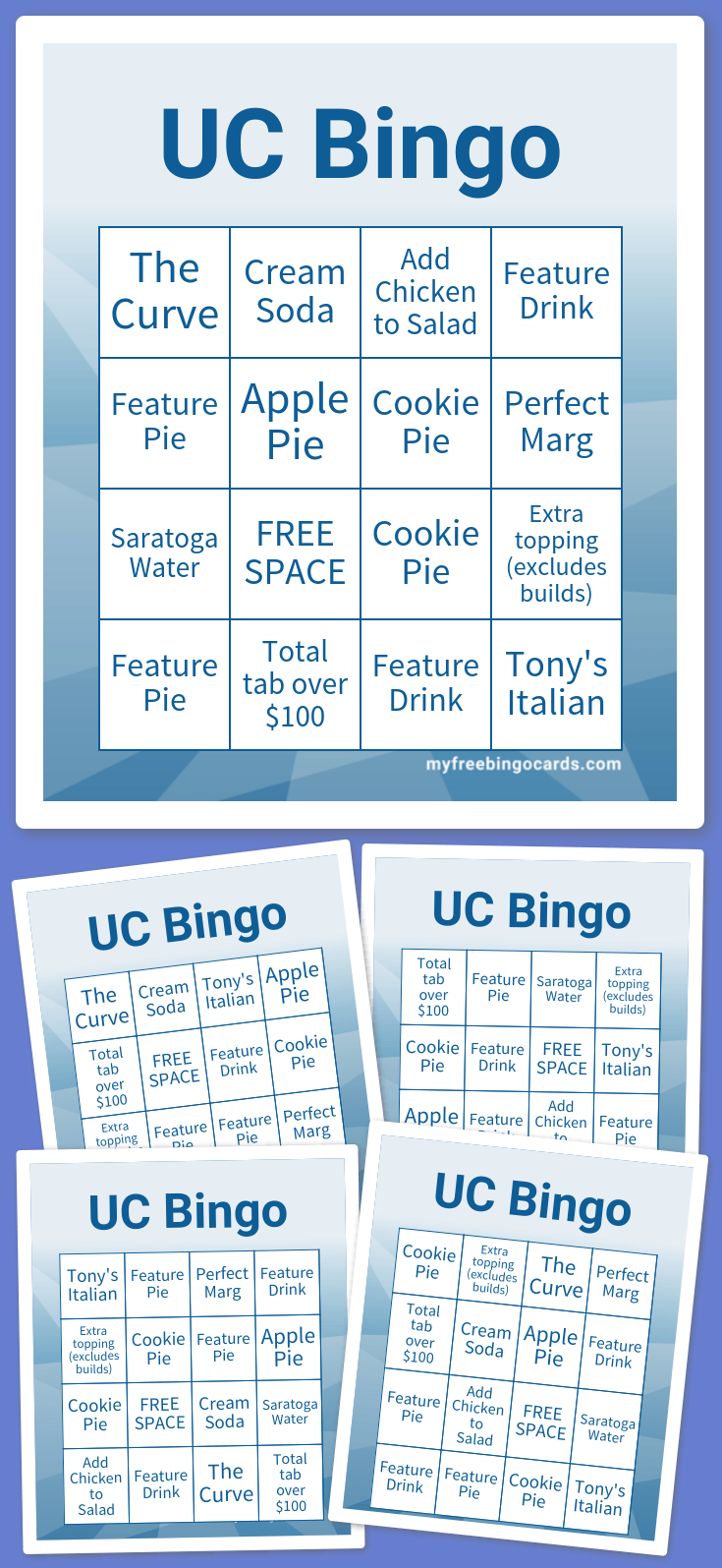 Virtual UC Bingo