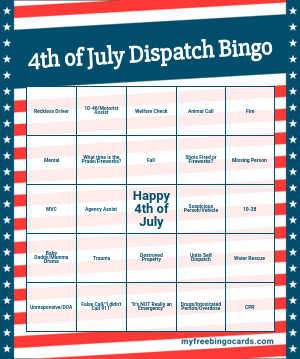 4th of July Dispatch Bingo