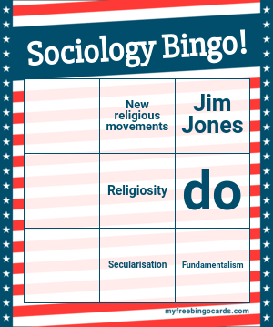 Sociology Bingo!