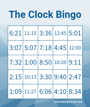 The Clock Bingo