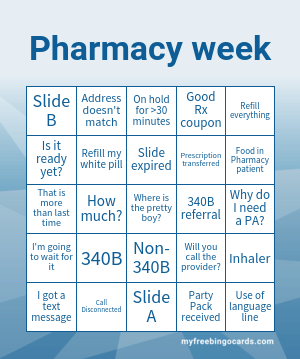 Pharmacy week Bingo
