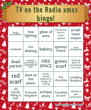 Print 100+ TV on the Radio xmas bingo! Cards