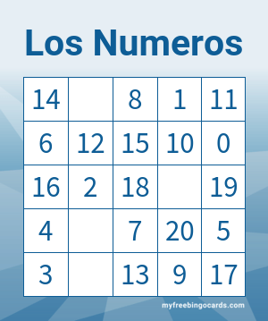 Print 100+ Los Numeros Bingo Cards