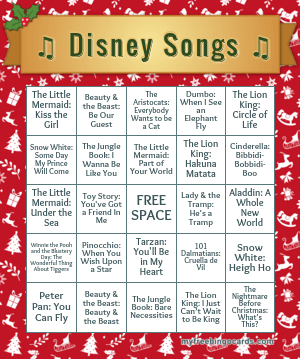 Disney Songs ♫ Bingo