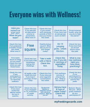 Everyone wins with Wellness! Bingo