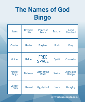 The Names of God Bingo