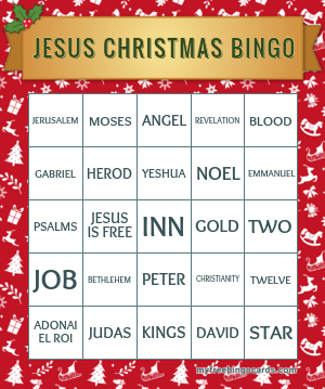 JESUS CHRISTMAS BINGO
