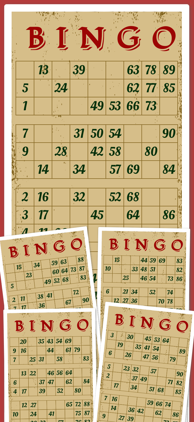 Virtual 1-90 Number Bingo