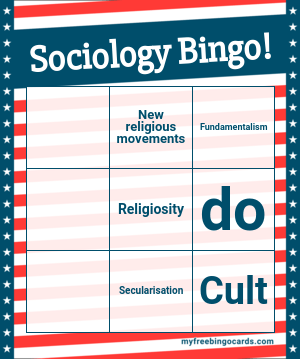 Sociology Bingo!