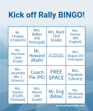 Kick off Rally BINGO!