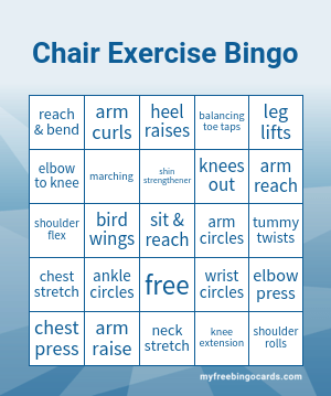 Chair Exercise Bingo
