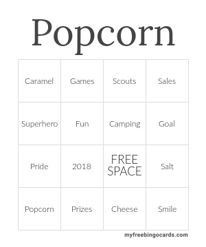 Popcorn Bingo