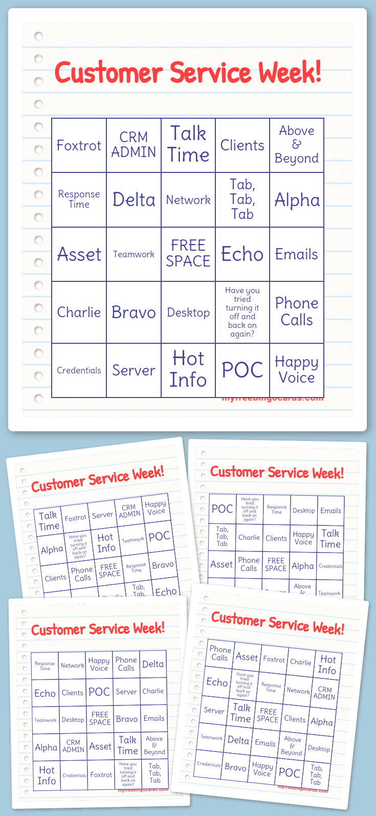 Virtual Customer Service Week! Bingo