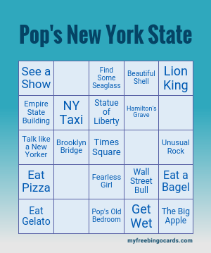 Pop's New York State Bingo