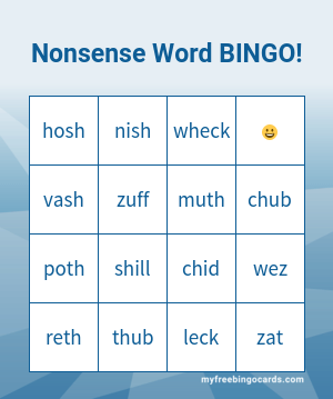 Nonsense Word BINGO!