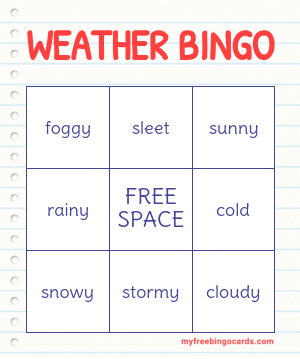 WEATHER BINGO
