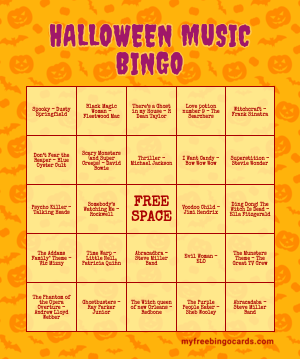 HALLOWEEN MUSIC BINGO
