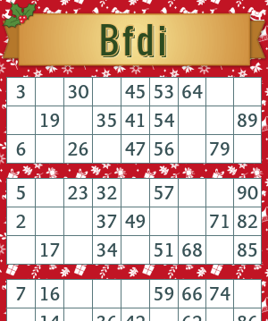 Bfdi Bingo