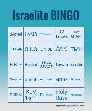 Israelite BINGO