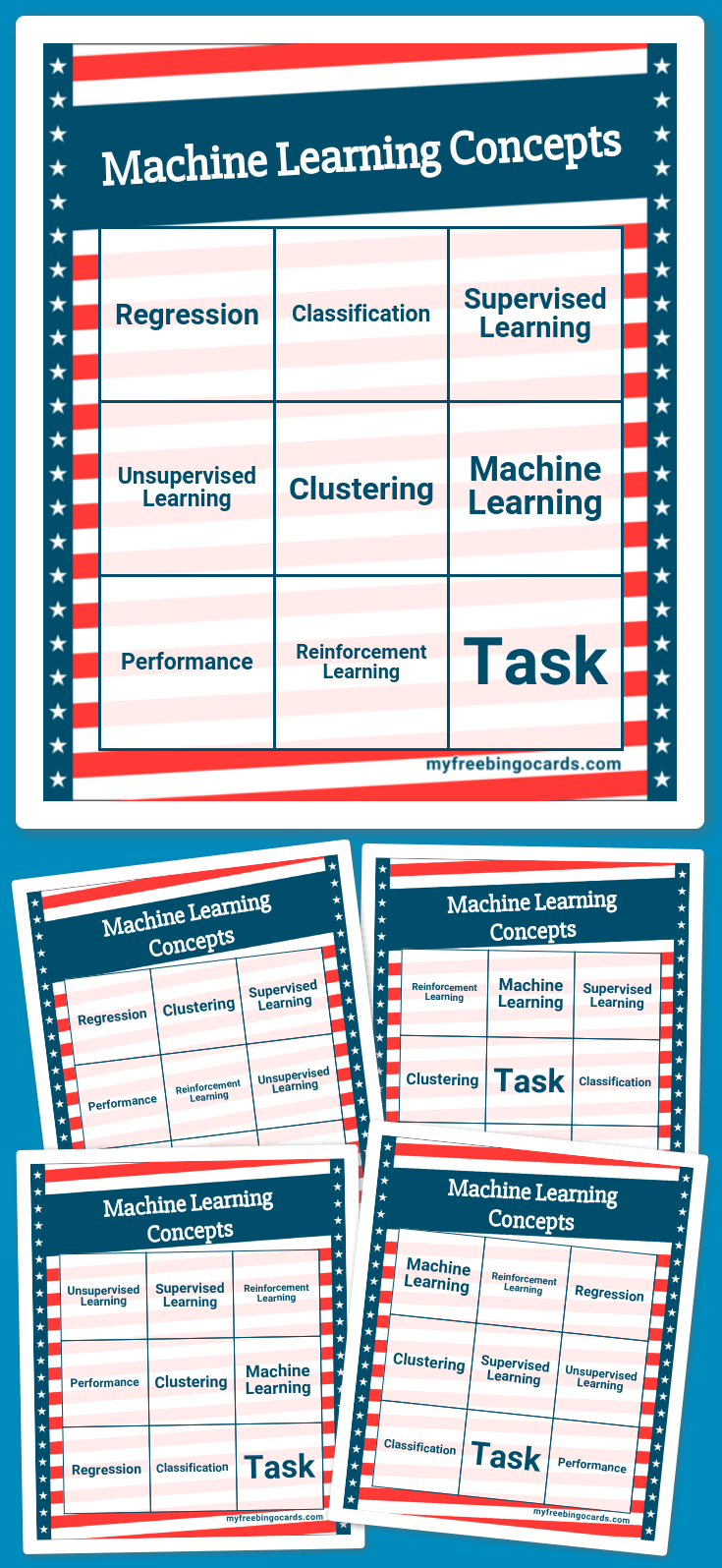 Virtual Machine Learning Concepts Bingo