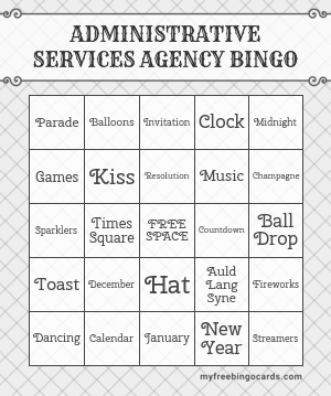 ADMINISTRATIVE SERVICES AGENCY BINGO