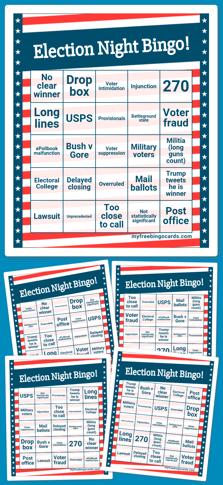 Virtual Election Night Bingo!