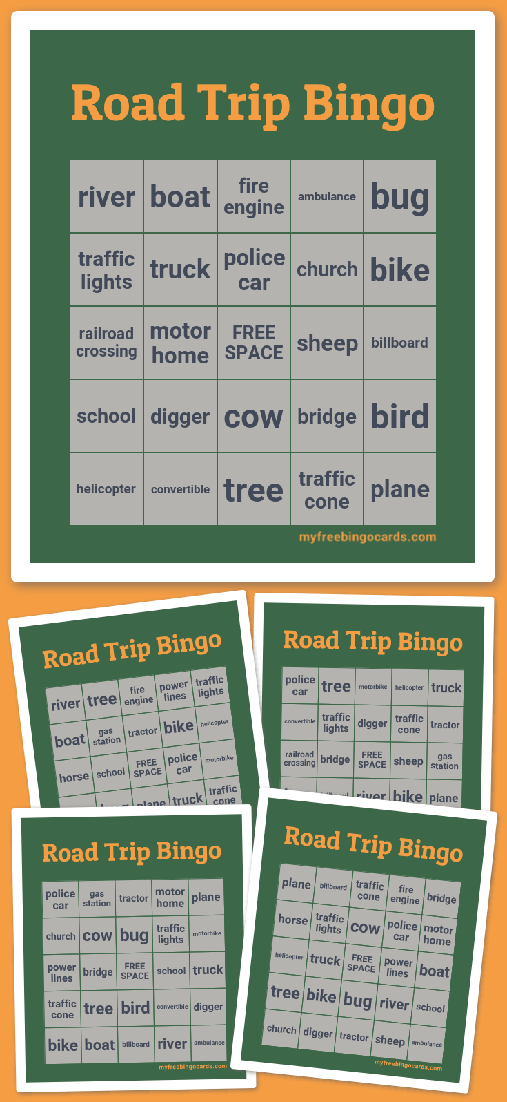Virtual Road Trip Bingo