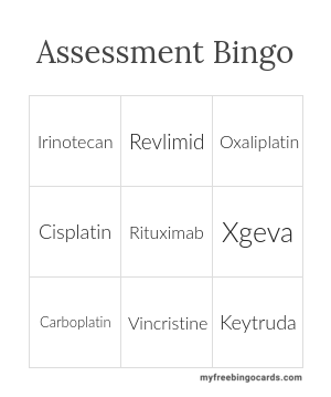 Assessment Bingo