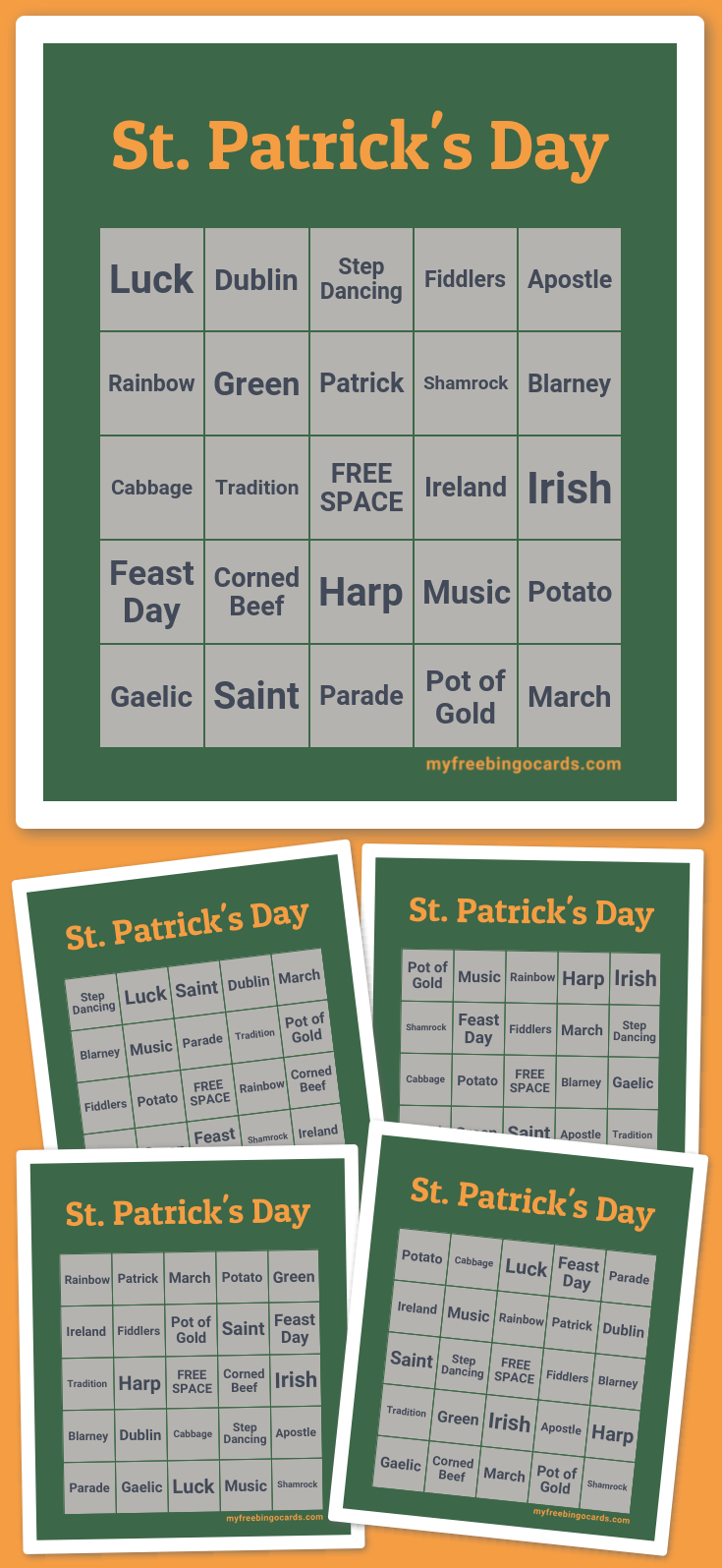 Virtual St. Patrick's Day Bingo