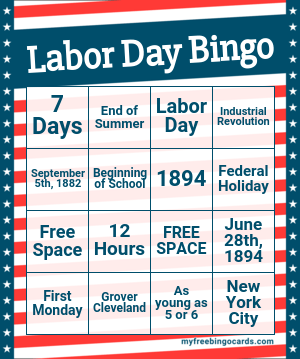 Labor Day Bingo