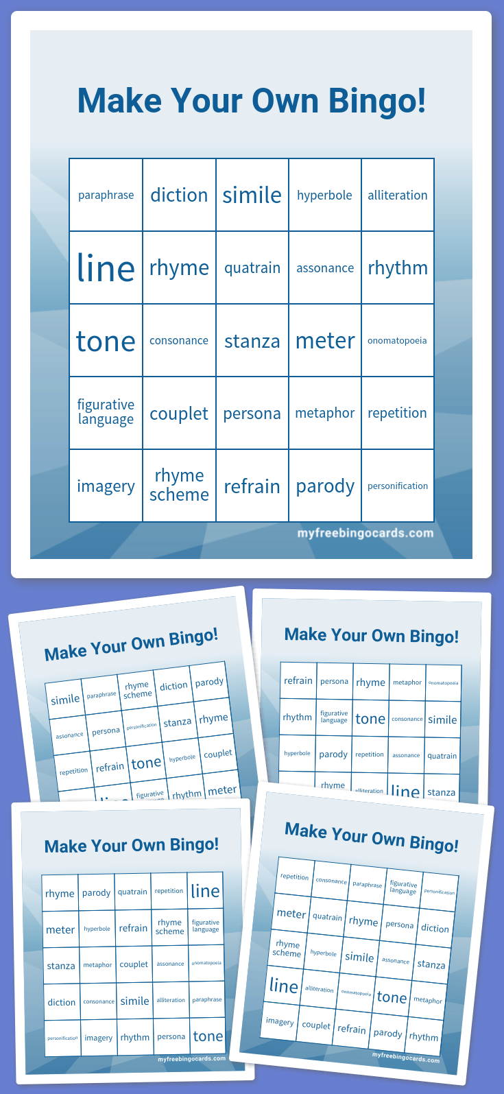 Virtual Make Your Own Bingo!