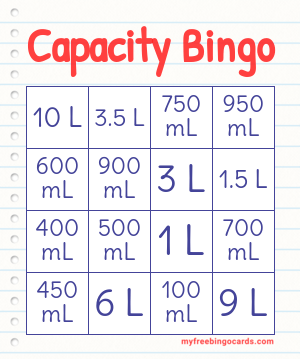 Capacity Bingo