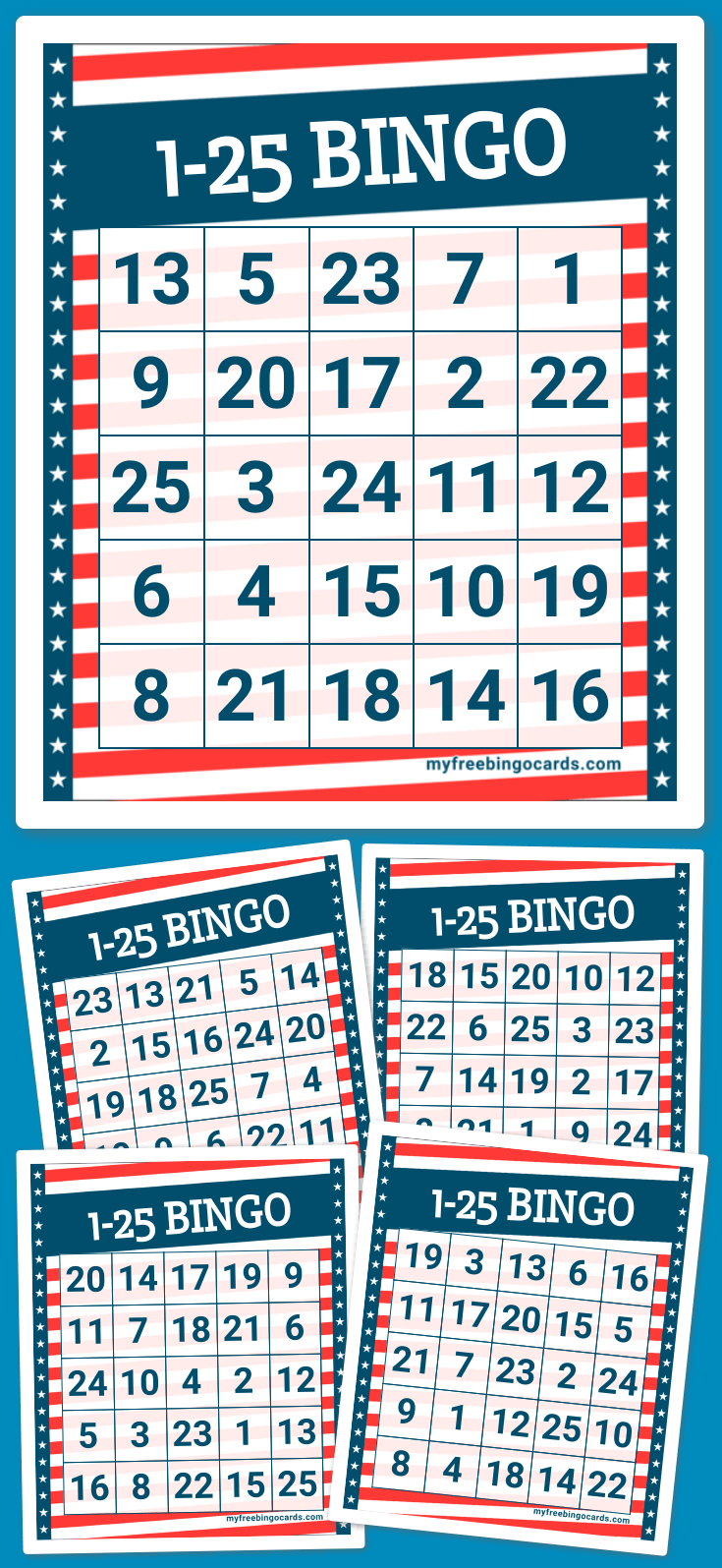Virtual 1-25 BINGO