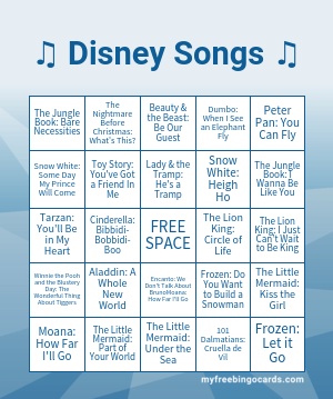 Disney Songs ♫ Bingo