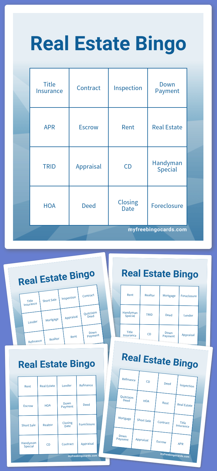 Virtual Real Estate Bingo
