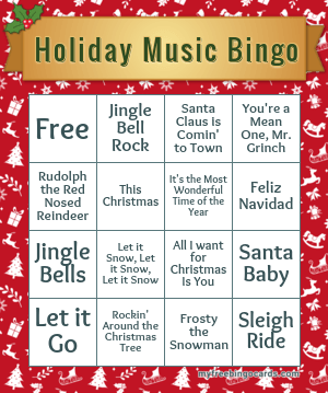 Holiday Music Bingo