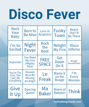 Disco Fever Bingo