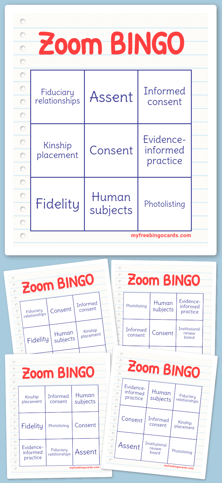 Virtual Zoom BINGO