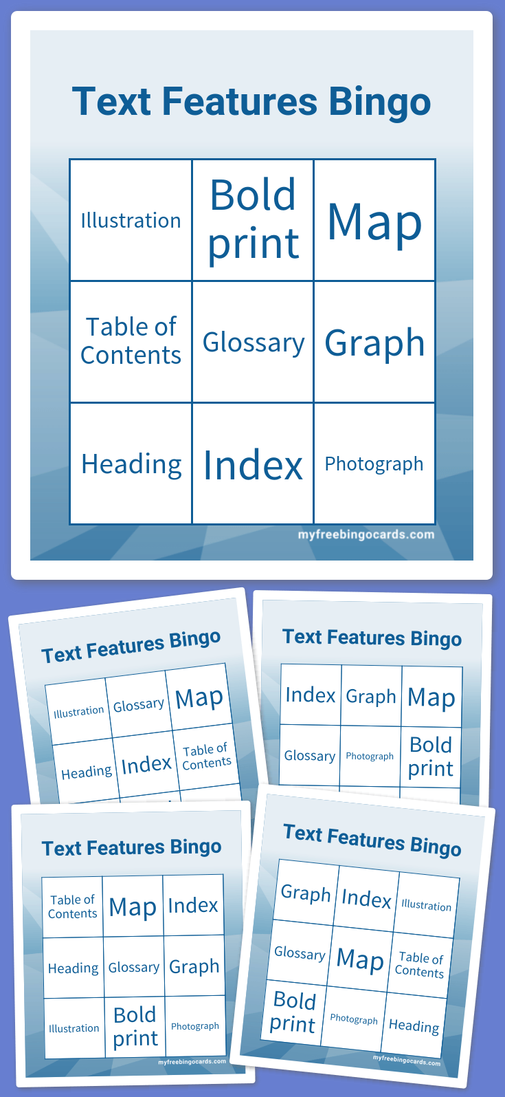 Virtual Text Features Bingo