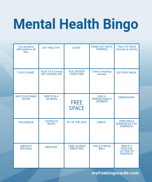 Mental Health Bingo
