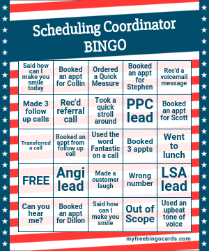 Scheduling Coordinator BINGO