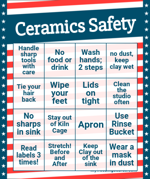 Ceramics Safety Bingo