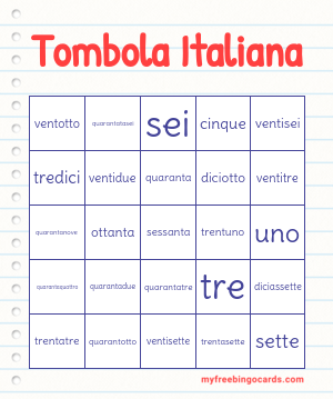 Tombola Italiana Bingo