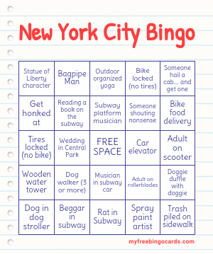 New York City Bingo