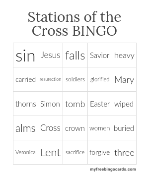 Stations of the Cross BINGO