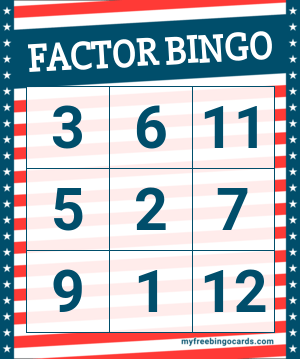FACTOR BINGO